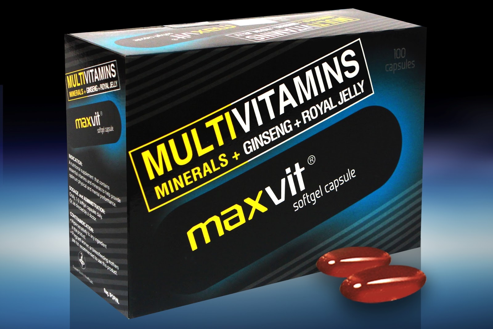 MAXVIT Multivitamins / Minerals / Ginseng / Royal Jelly Softgel Capsule ...